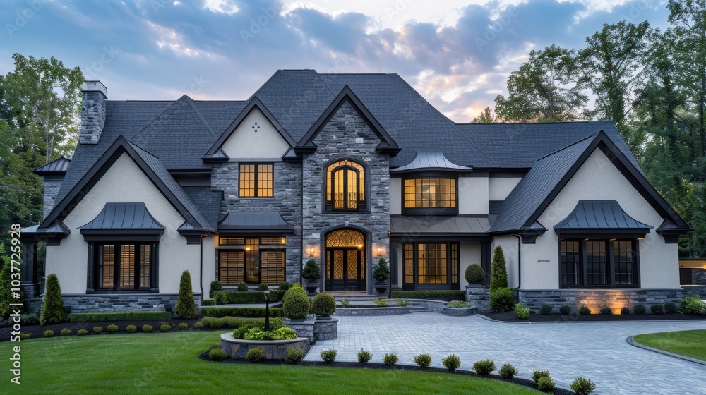 Pitched roofs are one of the main characteristics of European-style ...