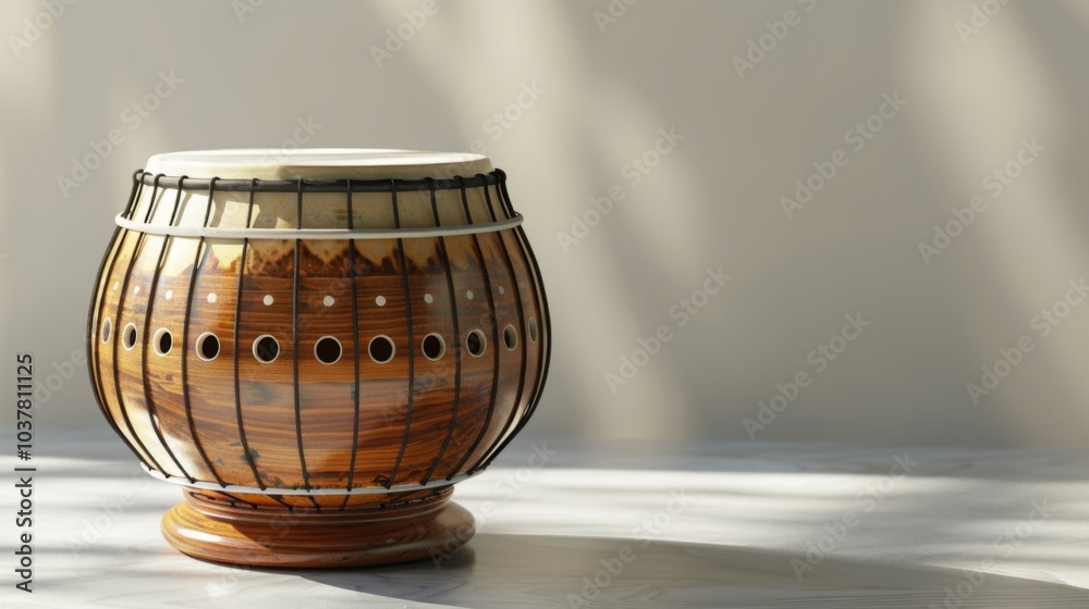 Tabla Drum on Clean Background with Soft Shadows Stock Photo | Adobe Stock