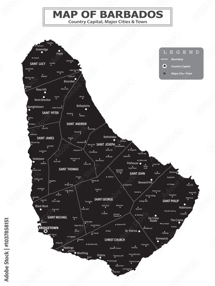 American Countries Geography Political map. Political map of country ...