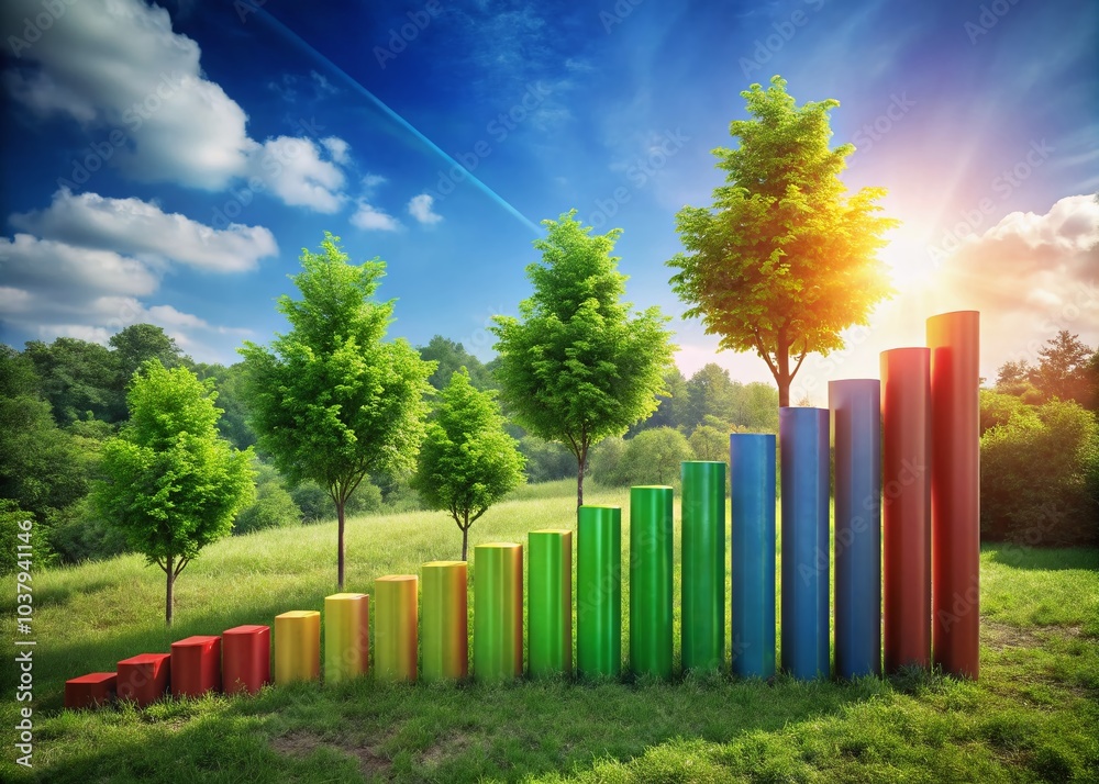 The vertical bar chart showcases the importance of tree growth as a ...