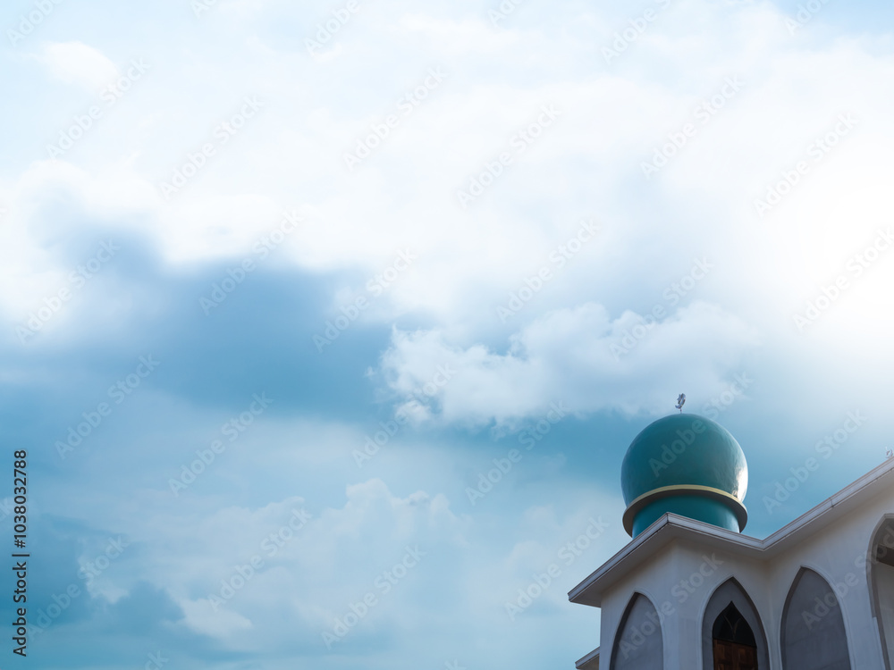 Mosque arab muslim building greeting mubarak islam ramadan element ...