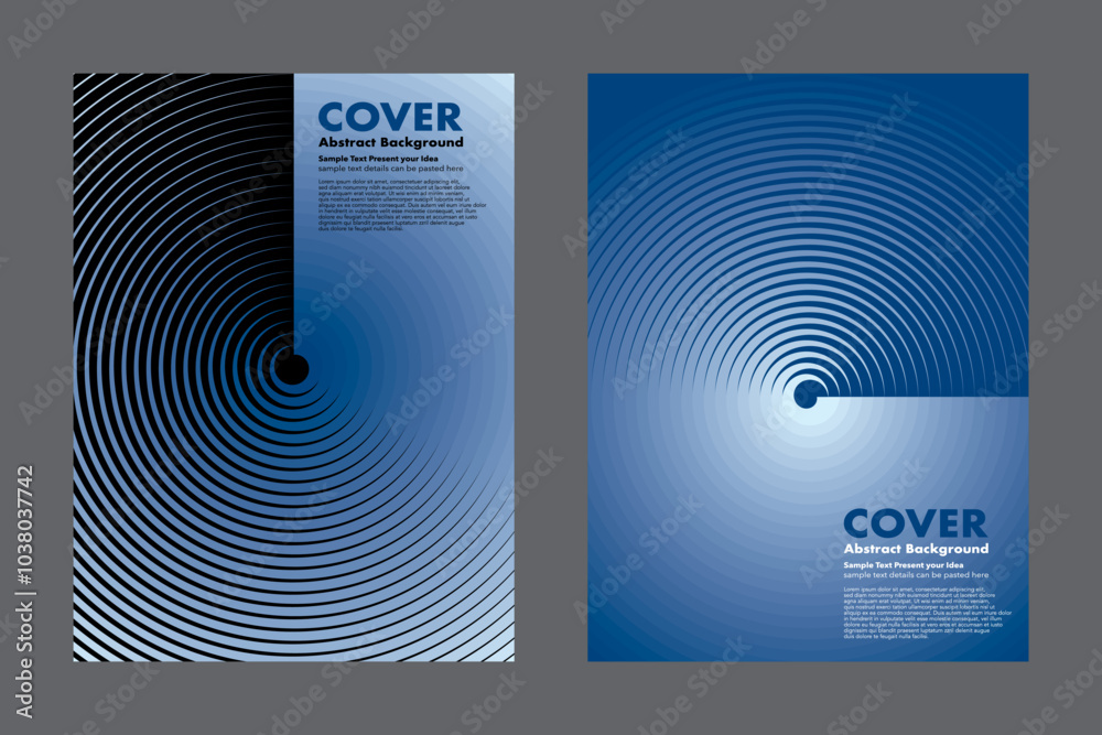 Abstract circles and lines spiral geometric vector background design ...