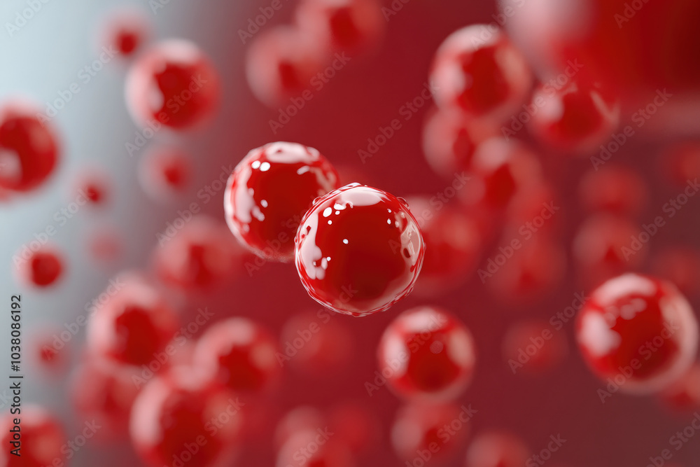 Red Blood Cell Structure, A detailed 3D illustration showcasing the ...