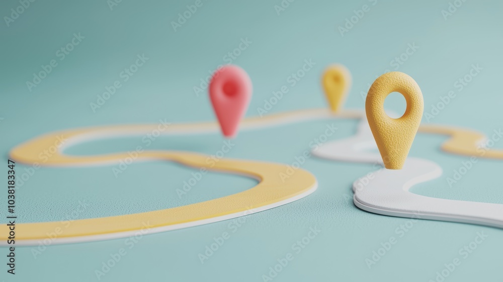 Abstract Representation of Customer Journey Concept with Colorful ...