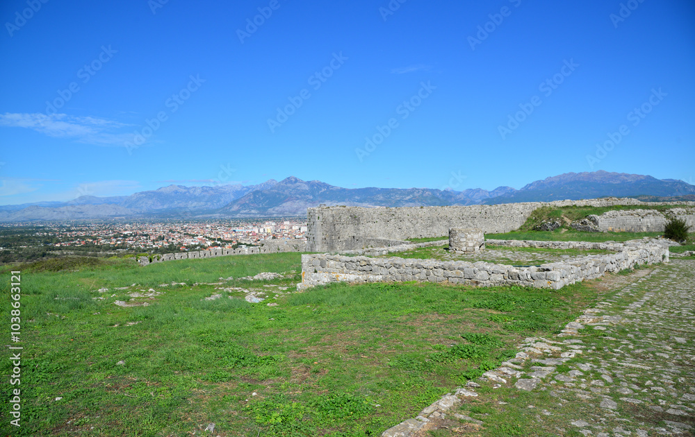 The historic Rozafa Castle in Shkodra, Albania, was built by the ...