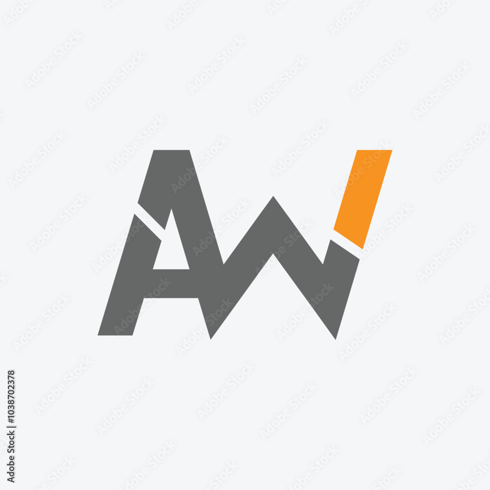 Initial Letter AW Logo Design Outstanding Creative Modern Symbol Sign ...