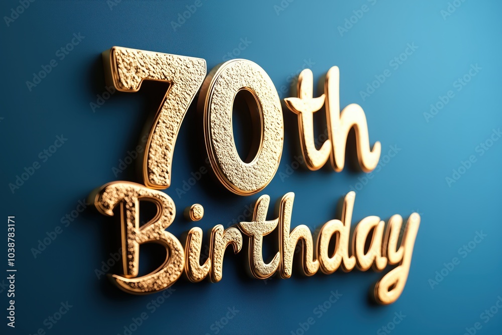 Celebrating a milestone with a stunning golden 70th birthday logo on ...