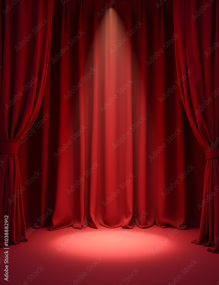Red velvet curtains create a dynamic backdrop for virtual video ...