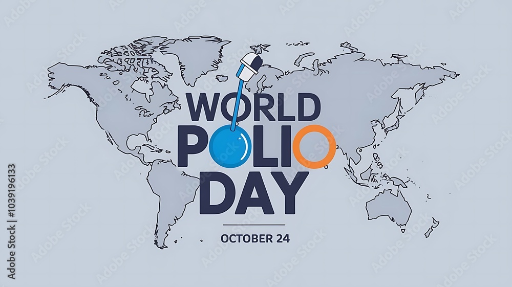 Ilustración de Stock Minimalist Poster Design for World Polio DayBanner ...