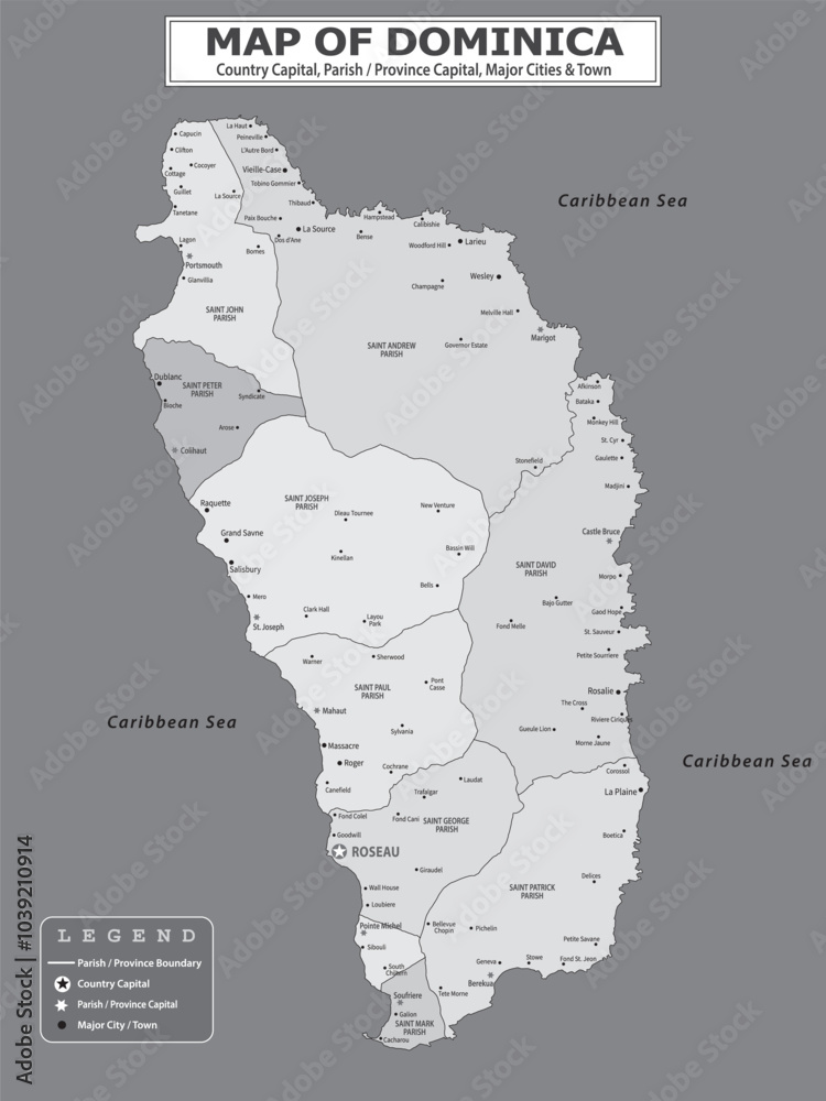 American Countries Geography Political map. Political map of country ...