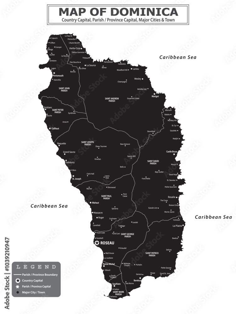 American Countries Geography Political map. Political map of country ...