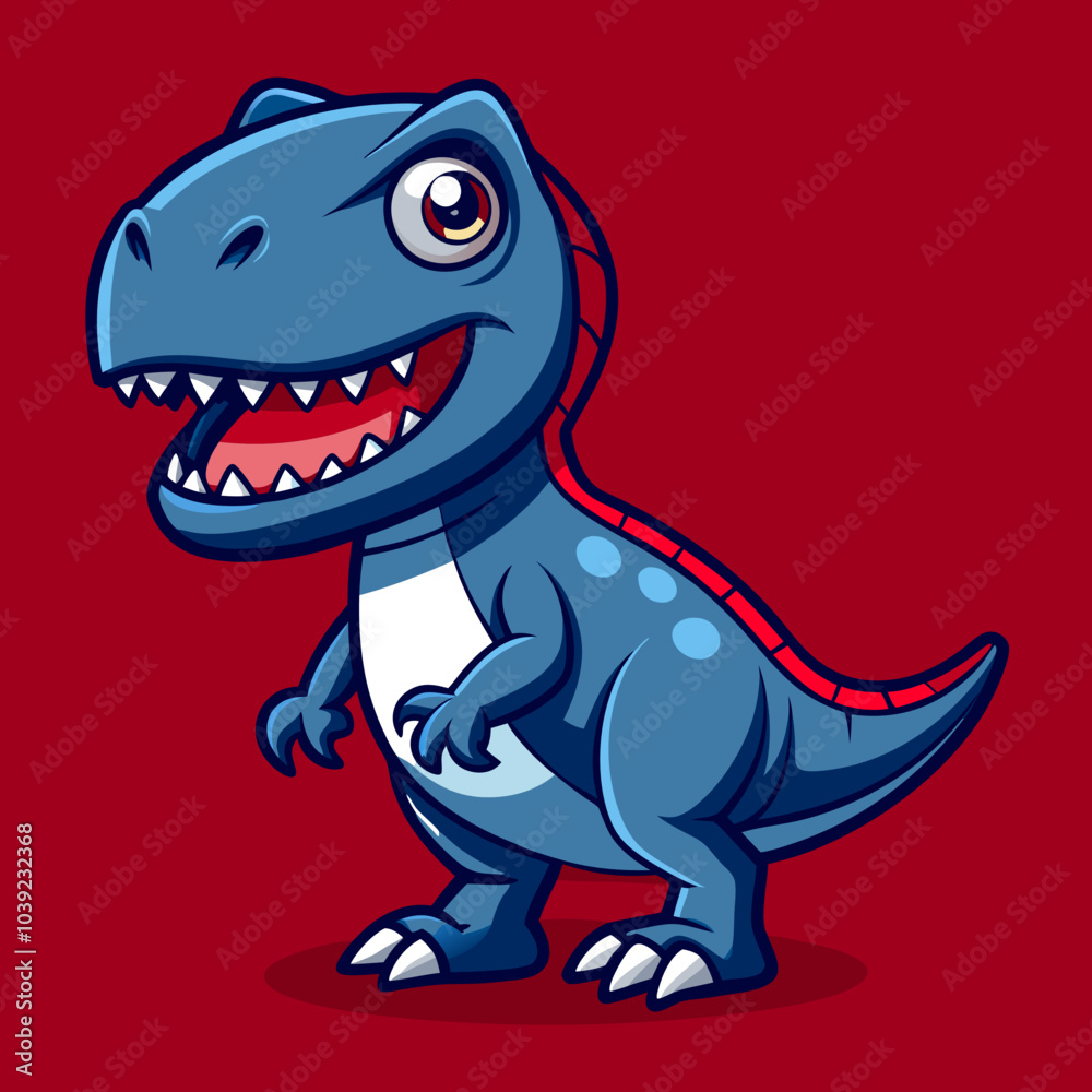 dinosaurio en paisajes con colores pastel Stock Vector | Adobe Stock