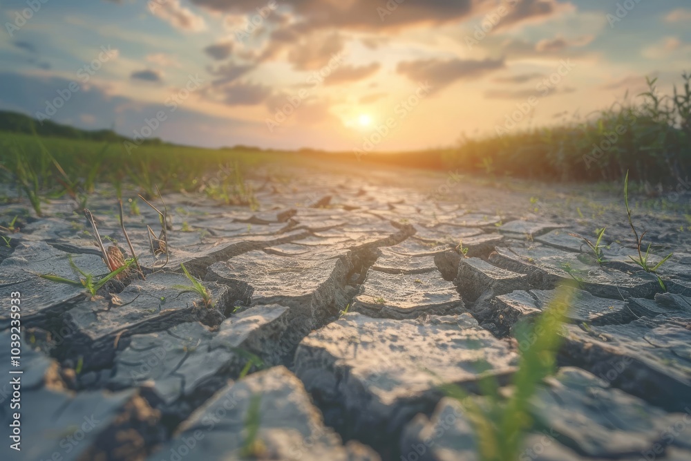 Dried-up lakes, Dry cracked desert, cracked earth, dried-out land in ...