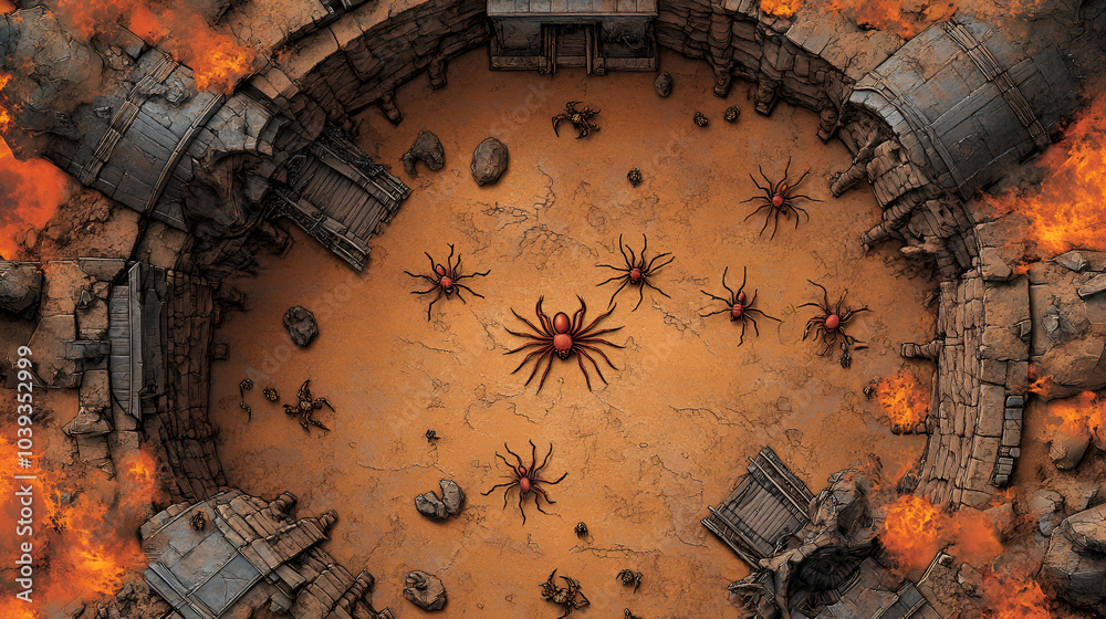 Ilustración de Stock DnD Battlemap Spider Lair battle map! Beware the ...