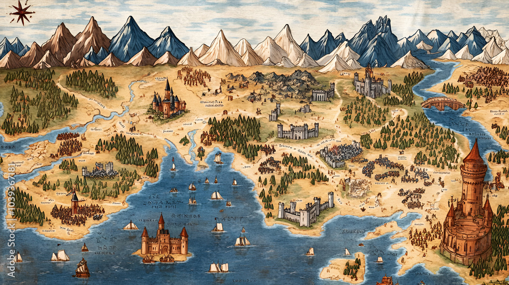 DnD Battlemap Battle Map - A detailed map illustrating an epic ...