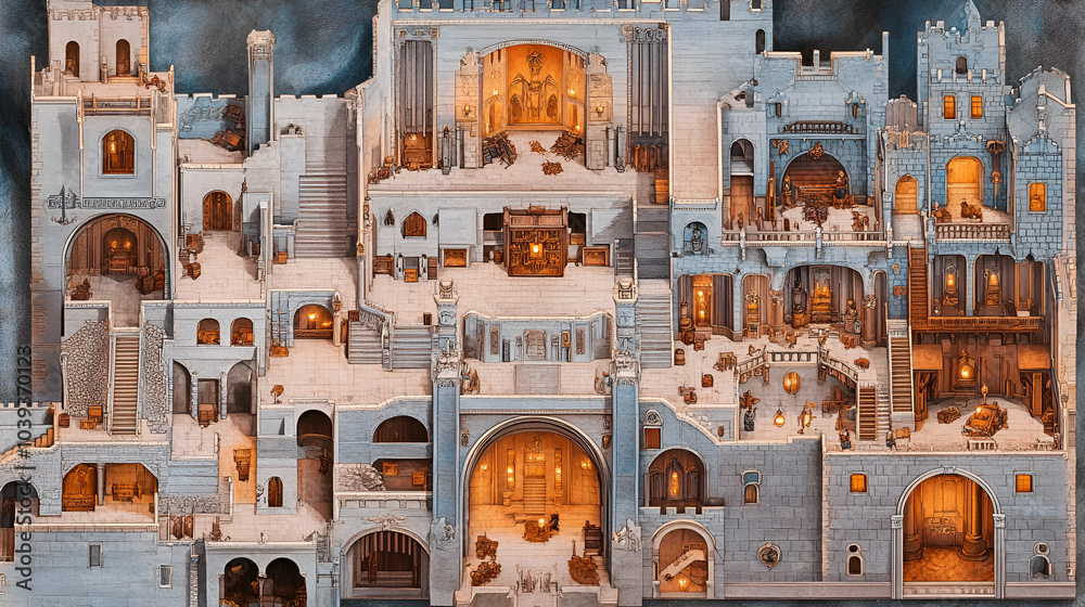 DnD Battlemap Battlemap of Forgotten Vault - intricate dungeon map ...