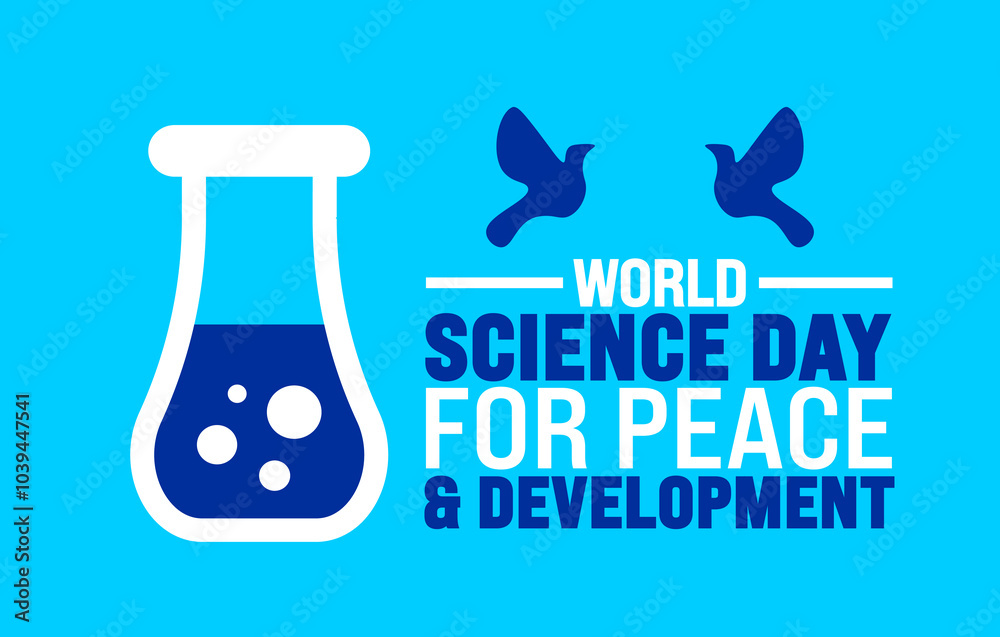 World Science Day for Peace and Development background or banner design ...