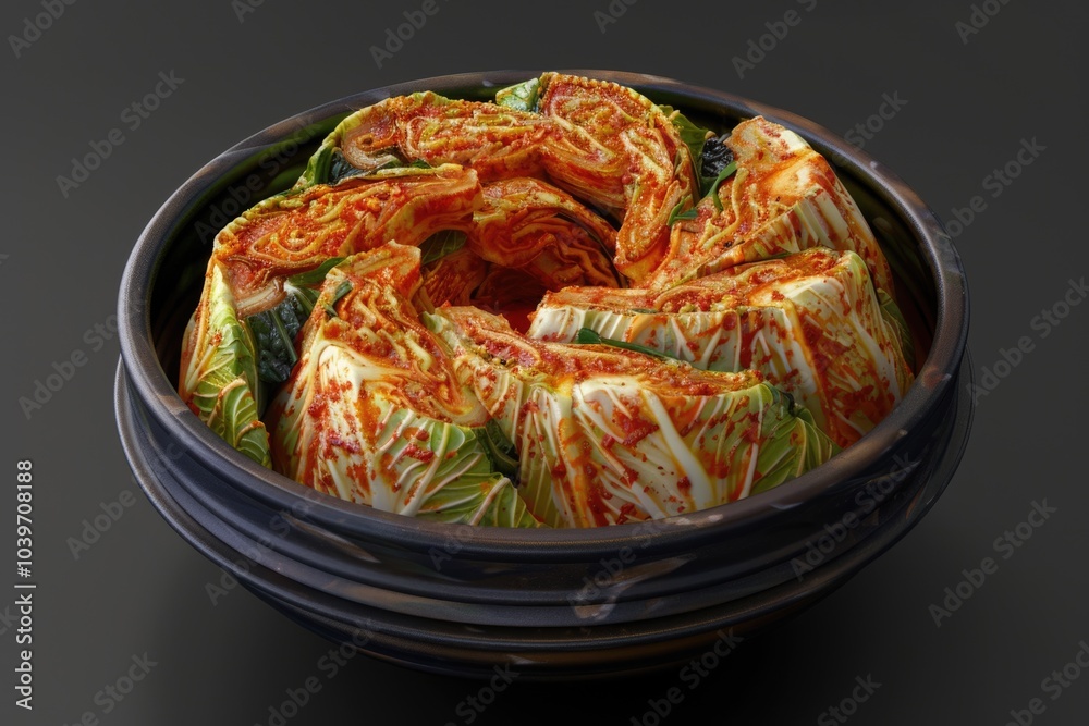Korean traditional food kimchi Cabbage kimchi and gat kimchi. Stock Photo | Adobe Stock