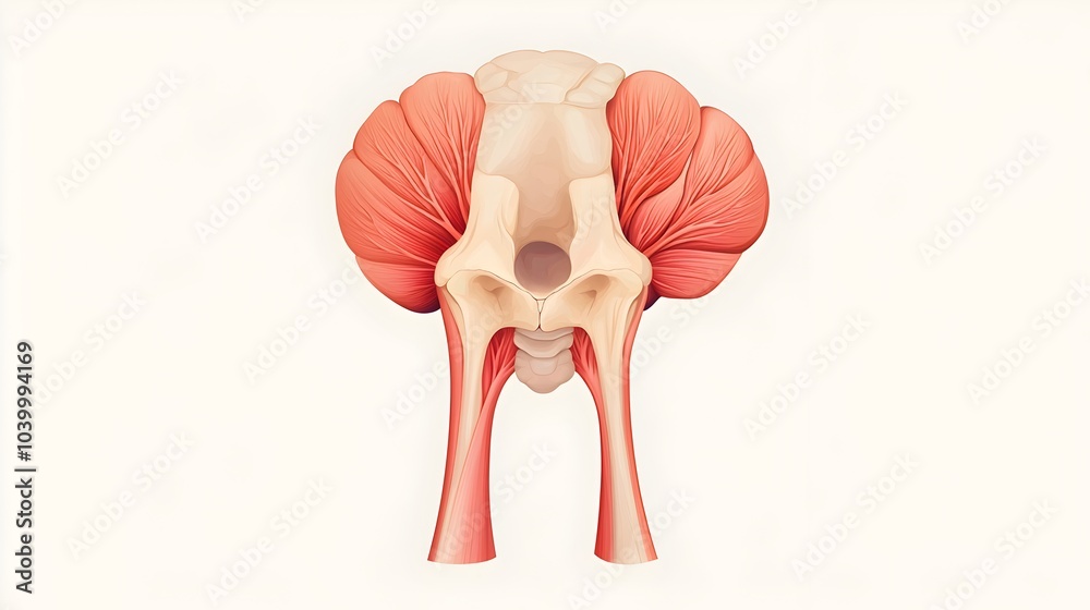 Detailed medical showing the accurate knee anatomy tendon placement and ...