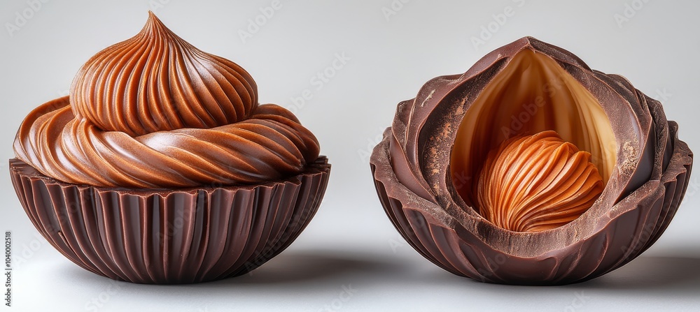 Decorative set of flying chocolate bars in the air. Realistic 3D ...