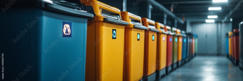 Smart waste management system, sensors actively tracking waste levels ...