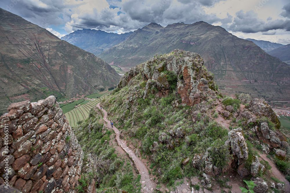 The terraces of Pisac are one of the most remarkable features of the ...