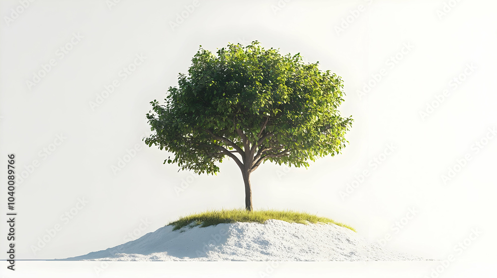 3D Plain Backdrop ESG Tree Concept Static Shot Minimalist Tree E S G ...