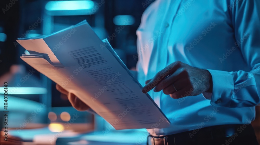 Accountant showing office document auditing concept ,plan review ...
