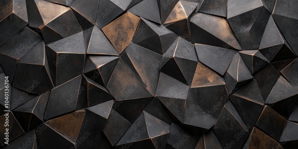Geometric Dark Elegance, a striking wallpaper design featuring deep ...