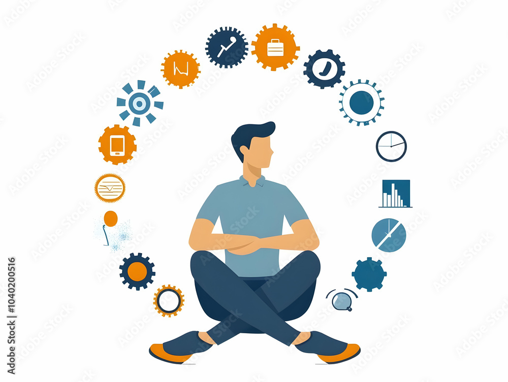 Flat Cognitive Behavioral Therapy Cycle Vector Diagram - Circular ...