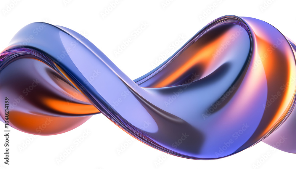 blue purple smoke wave movement 3d abstract gradient motion render isolated on transparent ...