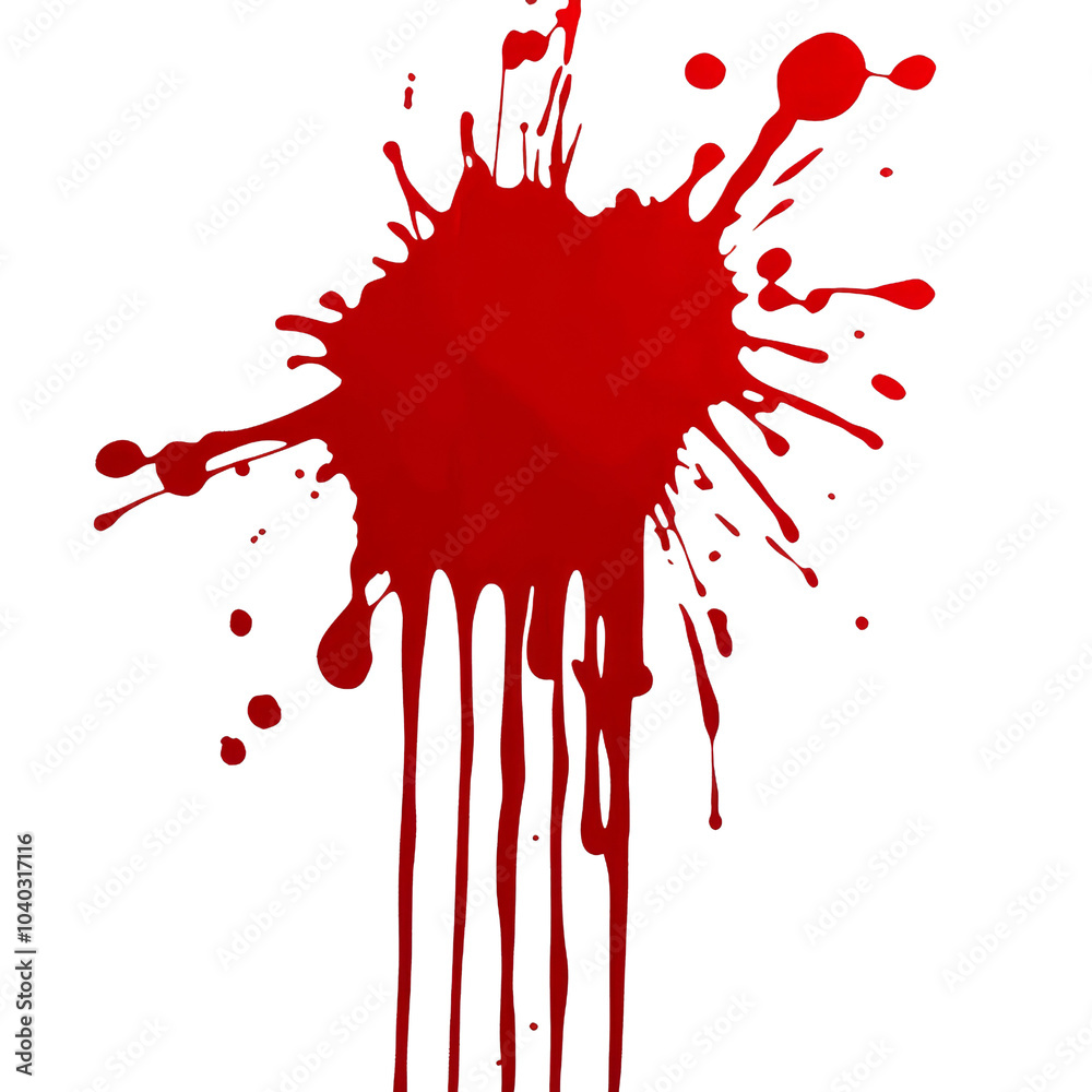 Red Blood Splatter Isolated on White Background, blood splatter , blood stain , bloody , horror ...