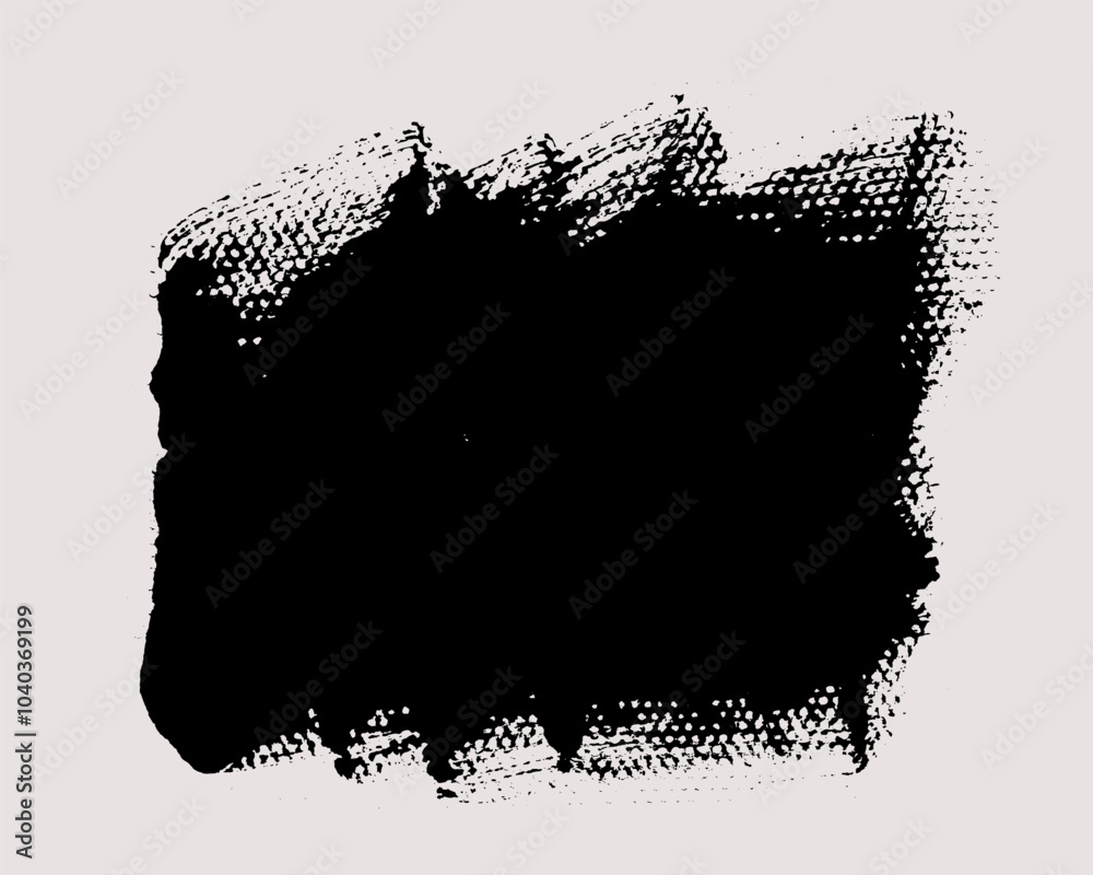 Brush strokes vector. Painted rectangle background. Abstract textured ...