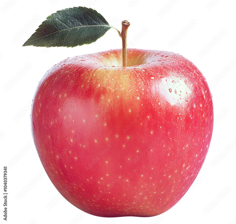 Isolated red apple png organic apple side view transparent background ...