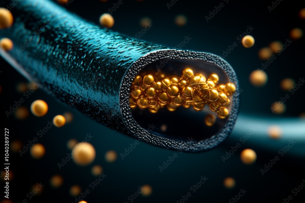 Molecular view of ion channels embedded in a nerve cell membrane ...