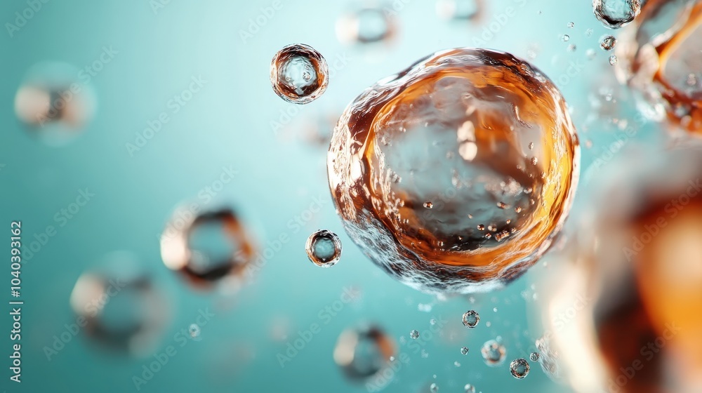 A floating, golden orb is suspended amidst a vivid scene of active ...