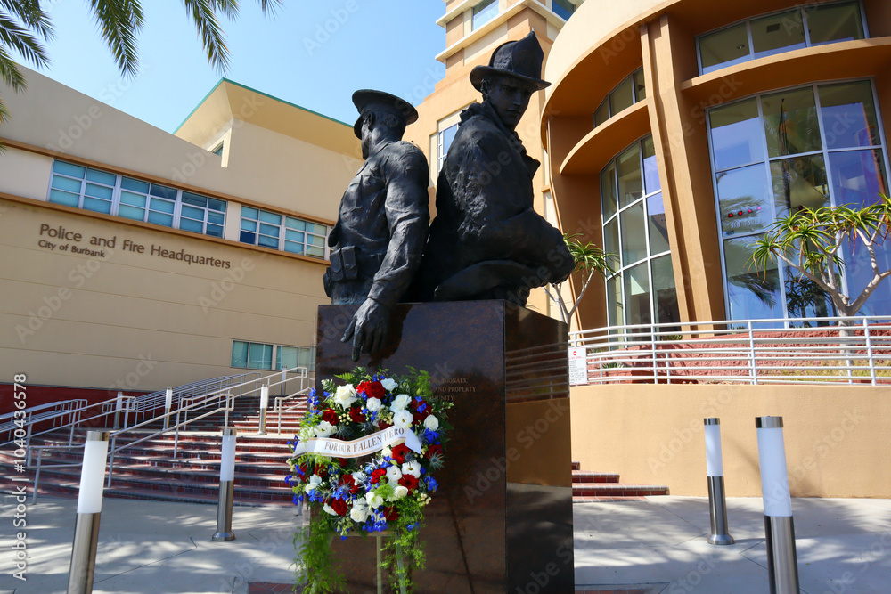 Burbank (LA County), California – June 18, 2024: Burbank Police and ...
