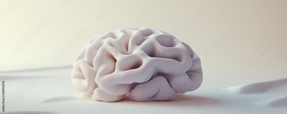 A detailed, artistic representation of a human brain showcasing its ...