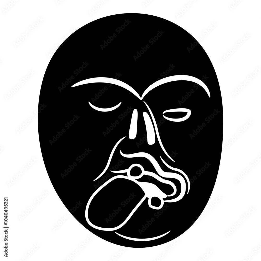 Twisted face mask from Veracruz, Mexico. Indigenous Native American art ...