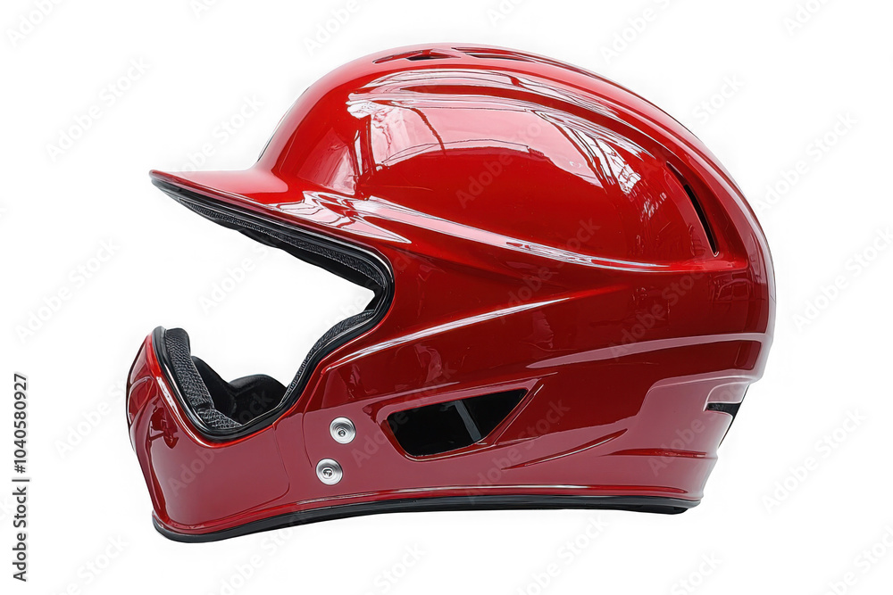 Red Baseball Helmet isolated on transparent background, png file, no ...