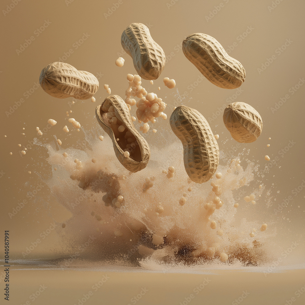 Peanuts Exploding from a Shell: Catapulting Cascade of Crunchy, Salty ...