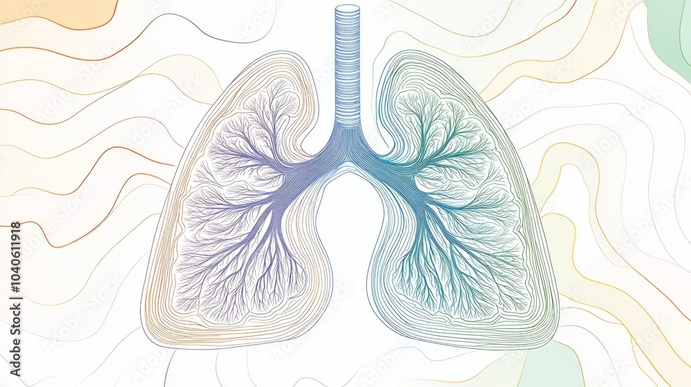 Artistic Representation of Human Lungs Stock Illustration | Adobe Stock