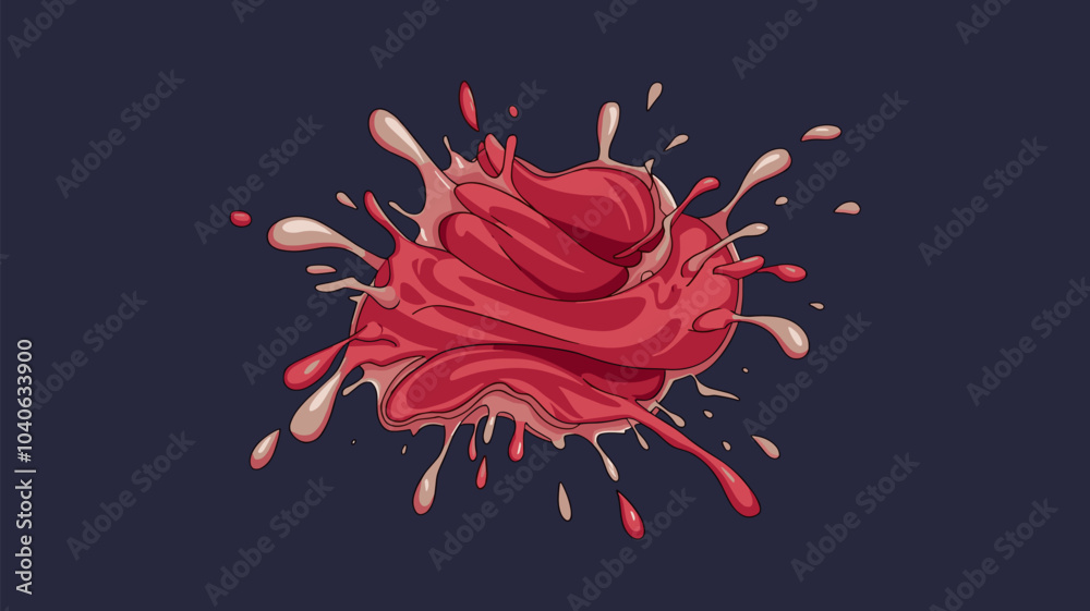 Blood splash animation, cartoon sprite sheet of red liquid swirls ...