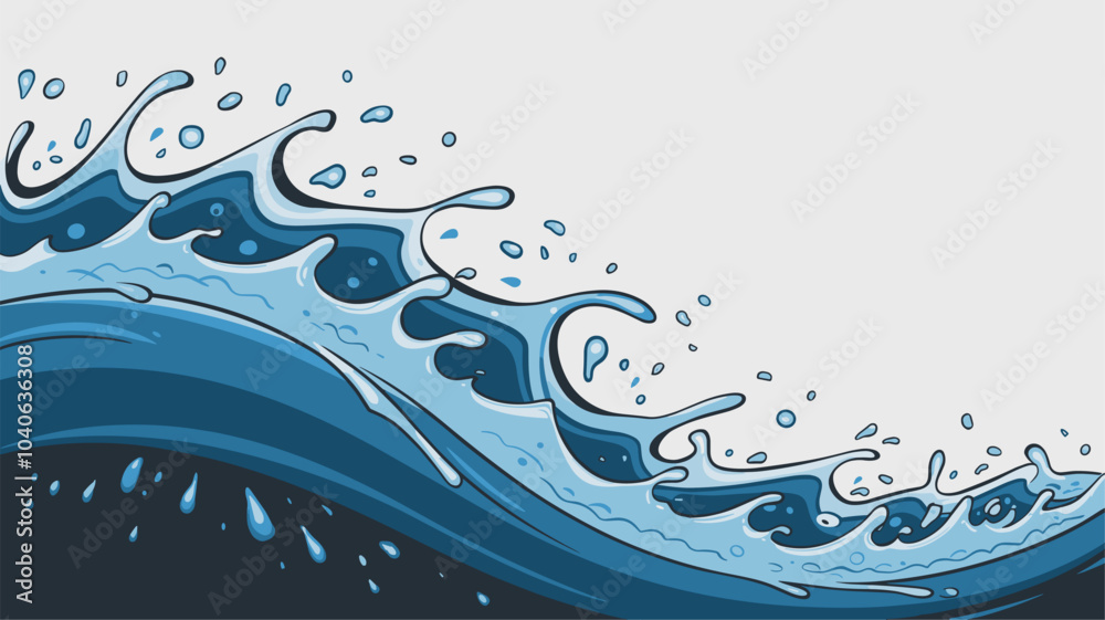 Vector de Stock Water splash vfx animation sprite sheet. Stages of aqua ...