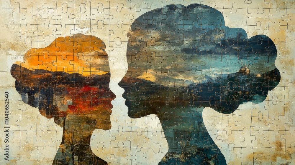 A creative depiction of women metaphorically 'building' each other up ...