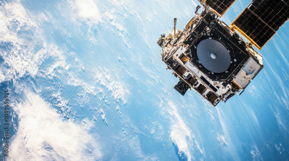 A detailed view of a satellite-based synthetic aperture radar (SAR ...