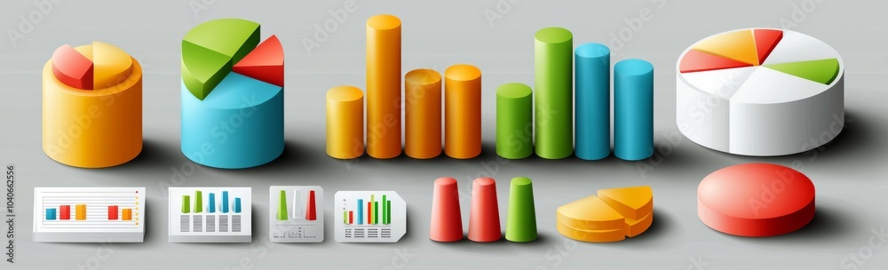 Charts, diagrams, statistics and data analytics in a dashboard template ...