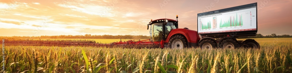 Digital farming dashboard showing soil, weather, and crop growth data ...