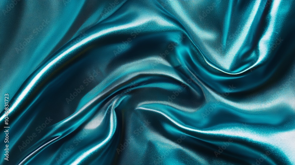 Exquisite blue silk fabric texture, a luxurious background for design ...