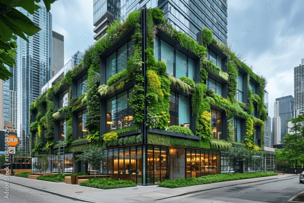 Sustainable Green Building with Vertical Garden in Chicago Promoting ...